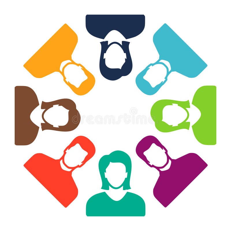 Groeps Mensen Pictogram, Teamsymbool, Communicatie Pictogram Stock ...