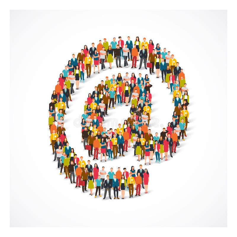 Groeps Mensen Tribunes in Bij Symbool Vector Illustratie - Illustration ...