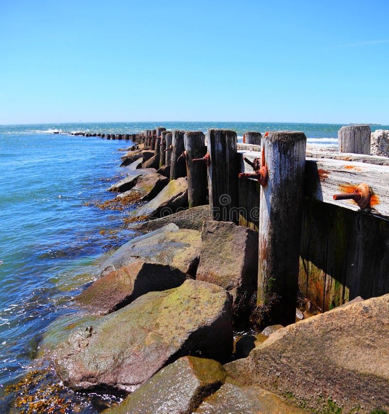 Groin stock image. Image of ocean, blue, barrier, groin - 15541125
