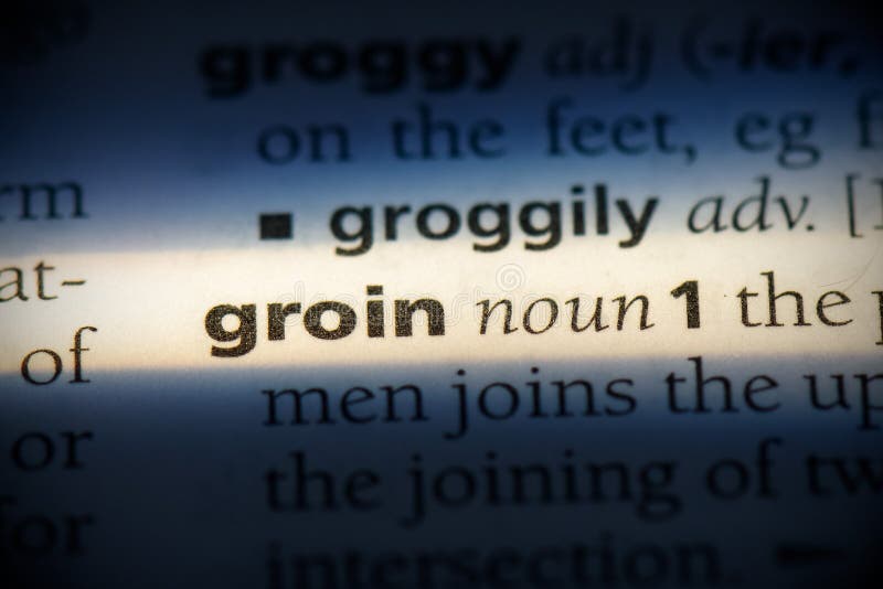 Groin stock image. Image of etymology, learn, info, meaning - 161576413