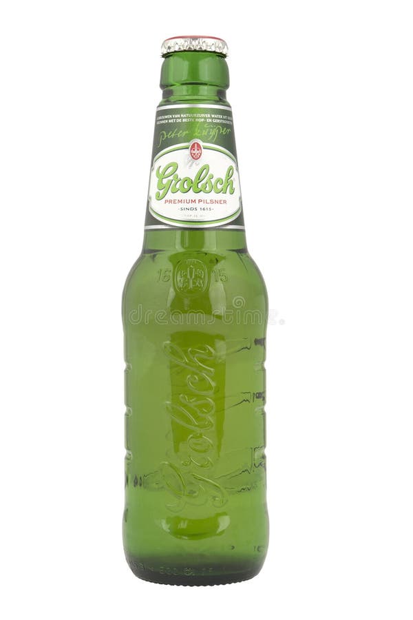 Grolsch beer bottle. editorial photography. Image of green - 82807787
