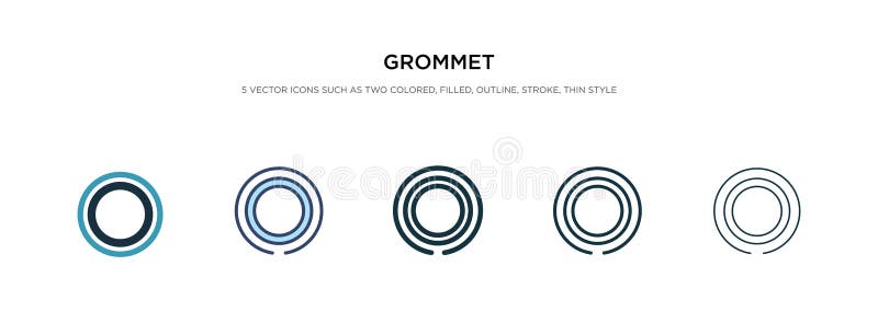 Grommet Icon In Different Style Vector Illustration Two Colored And