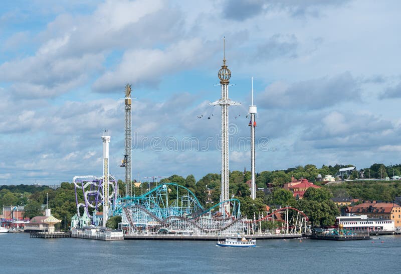 Grona Lund Amusement Park in Stockholm Stock Image - Image of building ... Grona Lund Amusement Park in Stockholm Stock Image - Image of building ...