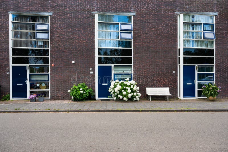 Groningen, the Netherlands, Rectangular Doors and Windows of a ...