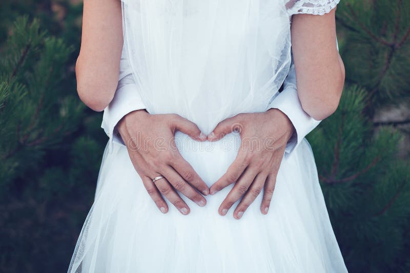 Groom embraces the bride stock image. Image of fiancee - 79618399