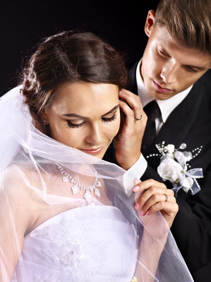 Groom embracing bride . stock photo. Image of girl, caucasian - 32200122