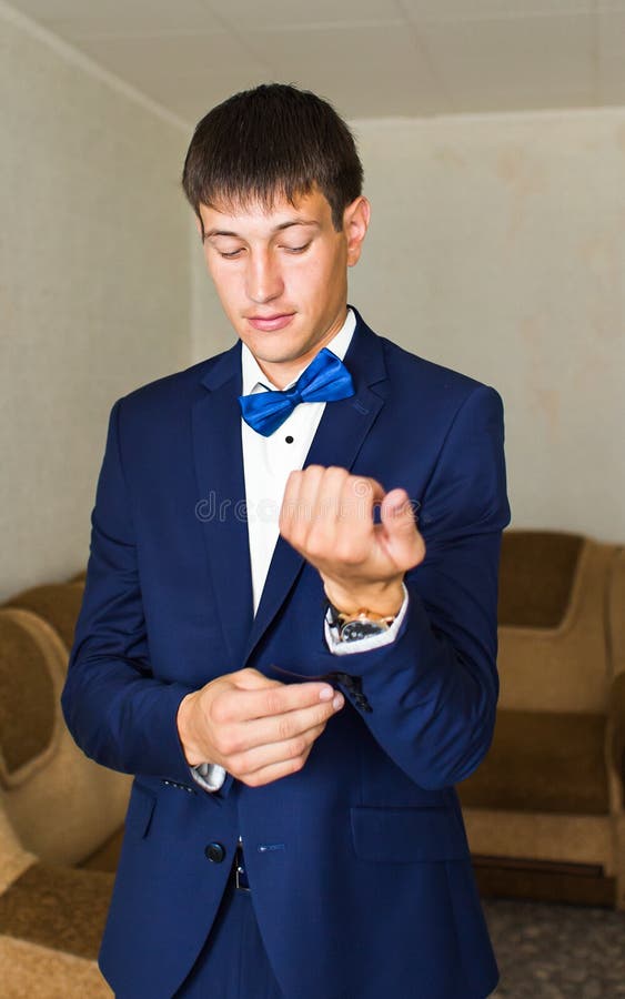 Groom getting ready stock photo. Image of flower, human - 69815812
