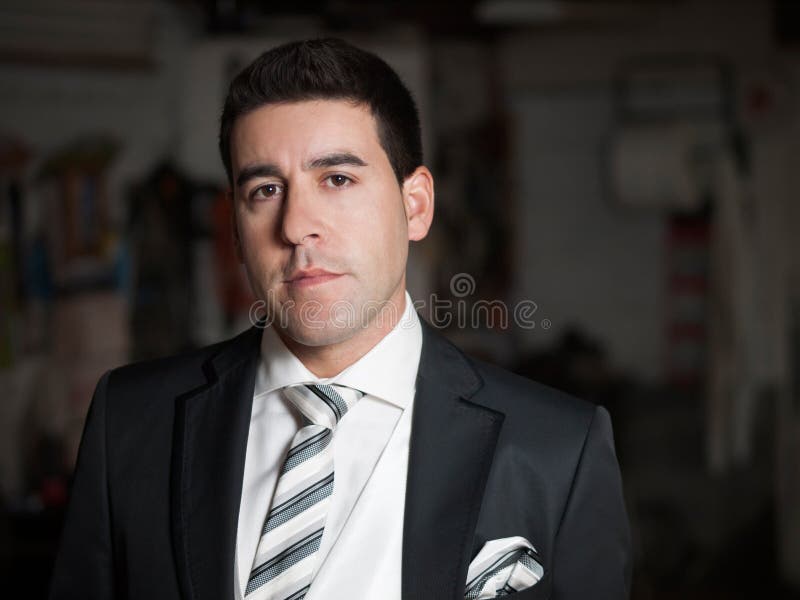 Groom looking at camera stock photo. Image of suit, black - 35805438