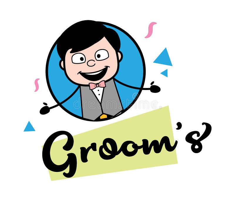 Groom Mascot Logo stock illustration. Illustration of funny - 191441583