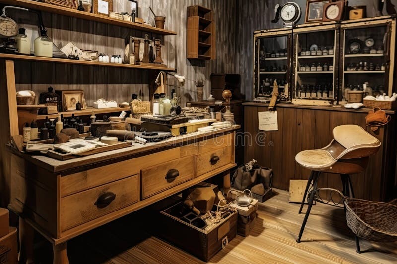 Grooming Salon, with Different Kinds of Tools and Supplies on Display ...