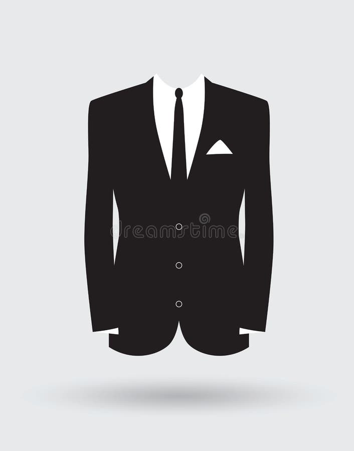 Suit Jacket in Cartoon Style Stiker on White Background on Isolated ...