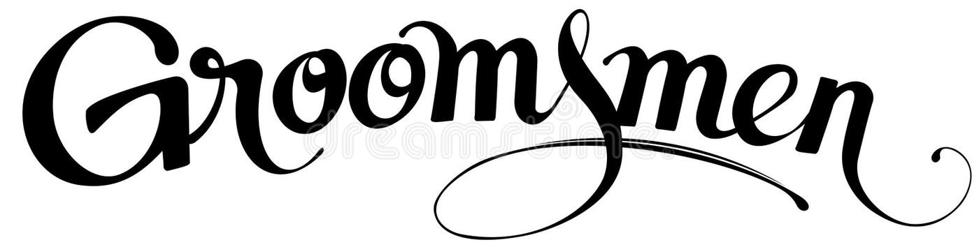Groomsmen Typography Stock Illustrations – 8 Groomsmen Typography Stock ...