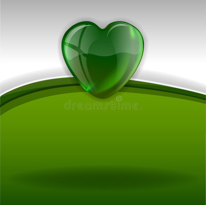 Groot groen hart vector illustratie. Illustration of mooi - 37462931