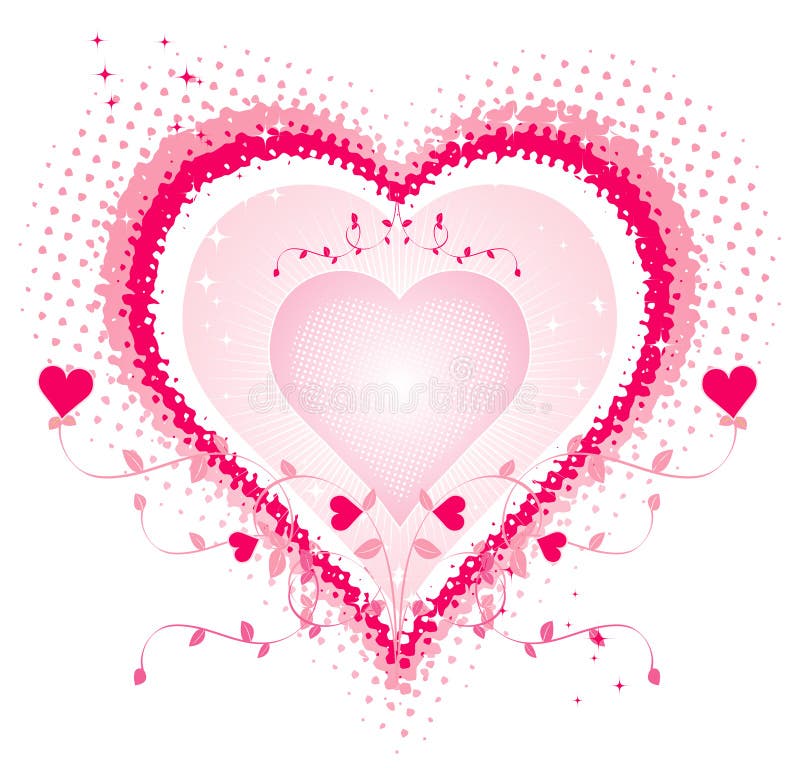 Groot hart, vector vector illustratie. Illustration of ontwerp - 1857587