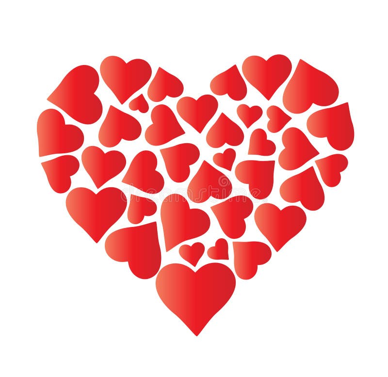 Groot Mooi Die Hart Van Harten Wordt Gemaakt Vector Illustratie ...