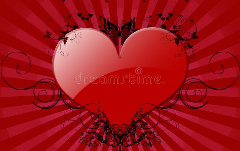 Groot rood hart stock illustratie. Illustration of achtergrond - 8314681