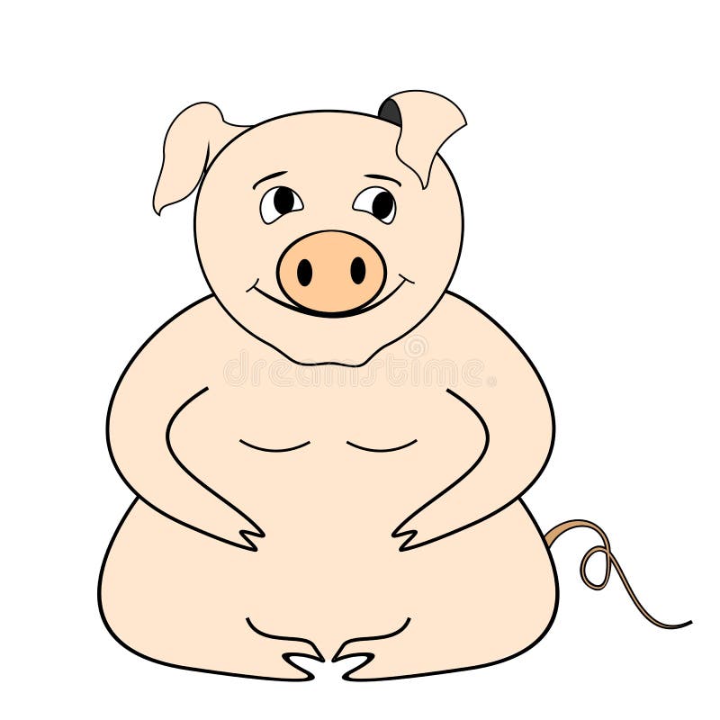 Vet Varken vector illustratie. Illustration of beeldverhaal - 13672644