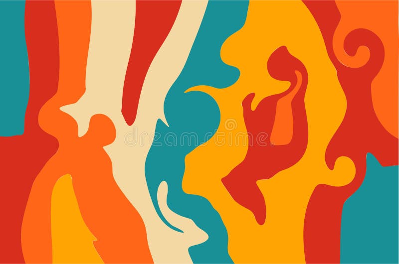 Groovy Abstract Background Vector Design Stock Illustration ...