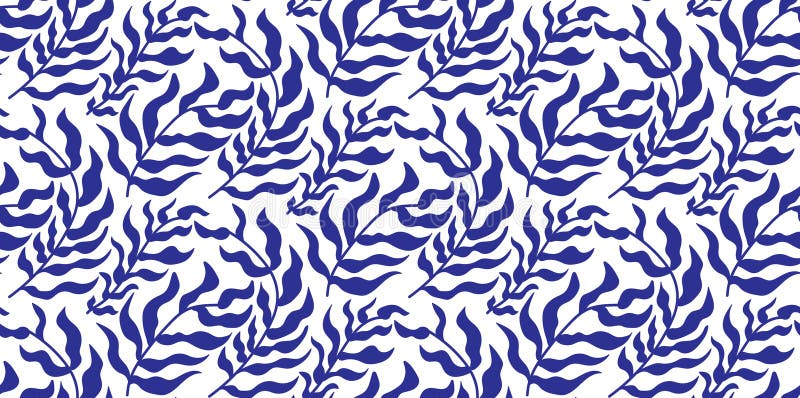 Groovy Abstract Leaf Seamless Pattern on White Background. Retro Trippy ...