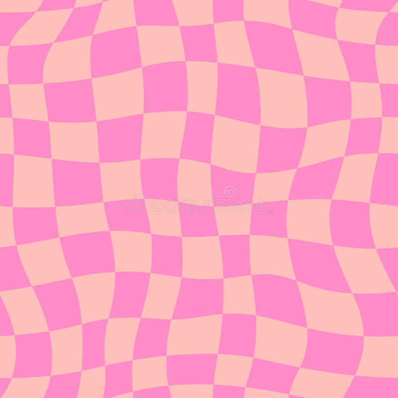 Groovy Checkerboard Seamless Pattern. Psychedelic Abstract Background ...