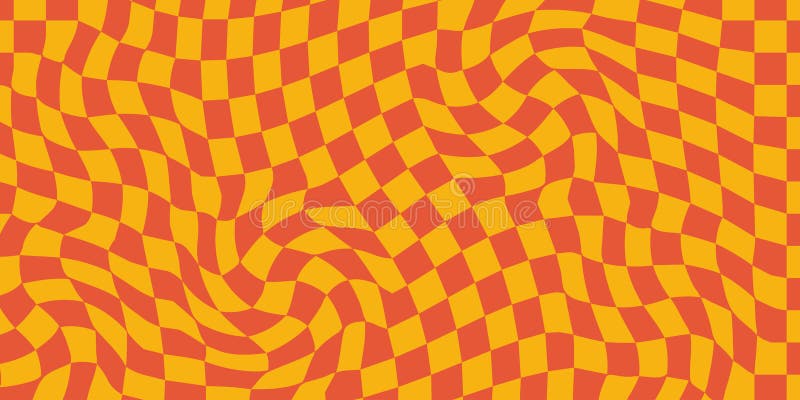 Groovy Checkerboard Waves Patterns. Twisted and Distorted Vector ...