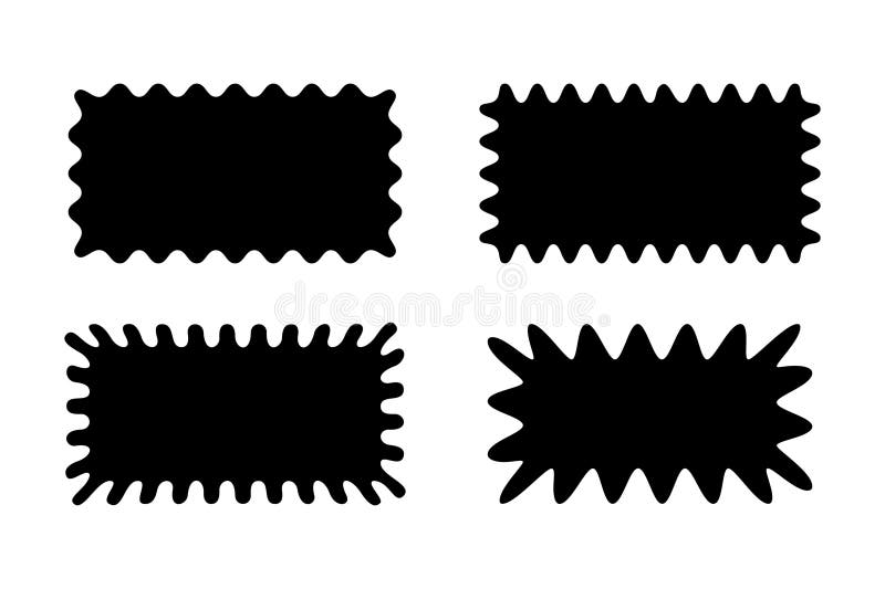 A Groovy Frame with a Wavy Edge and a Simple Y2k Border Stock Vector ...