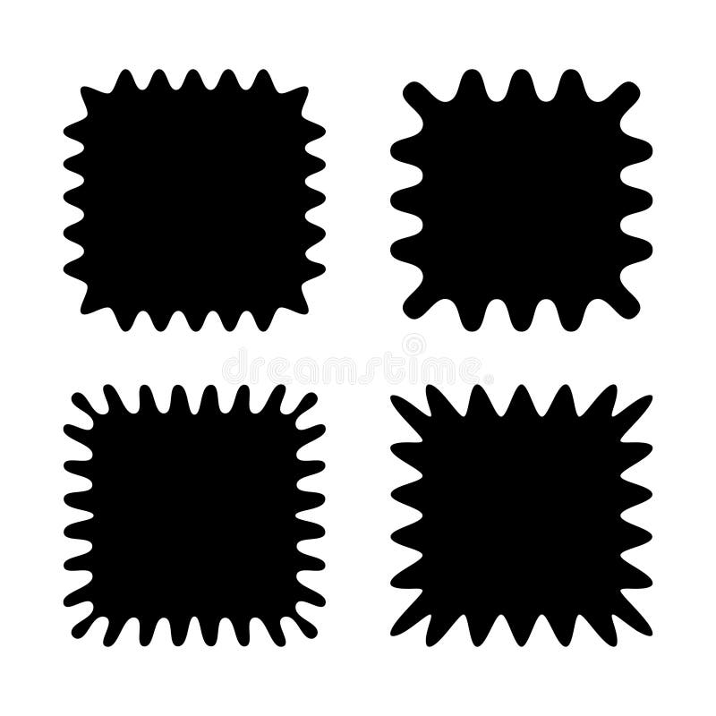 A Groovy Frame with a Wavy Edge and a Simple Y2k Border Square Shape ...