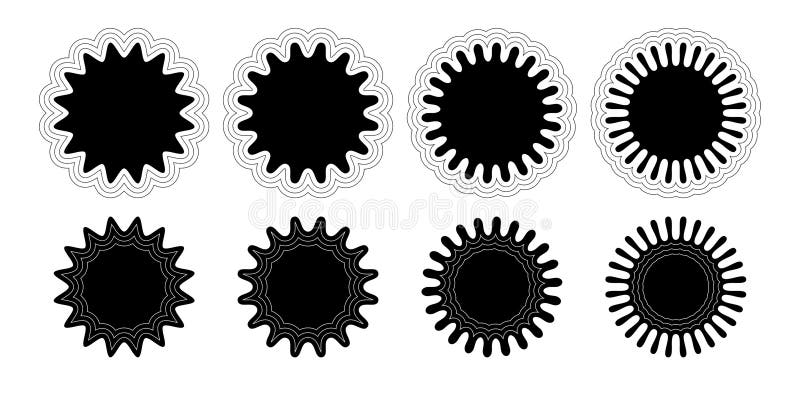 A Groovy Frame with a Wavy Edge and a Simple Y2k Border Square Shape ...