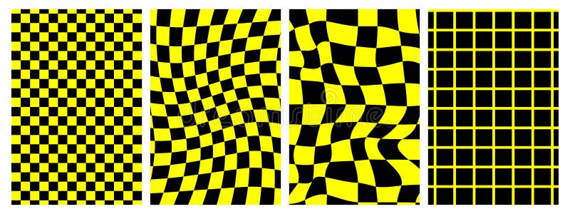 Groovy checkered patterns stock vector. Illustration of board - 328353074