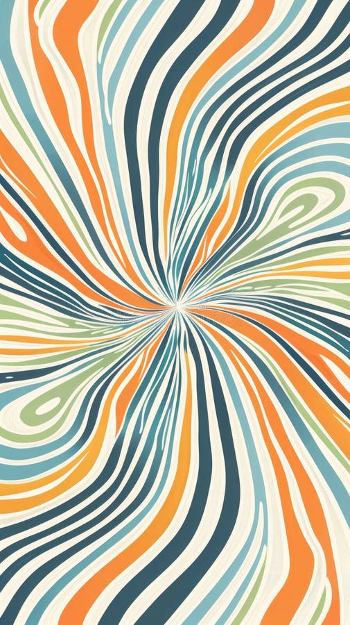 Groovy Hippie 70s Backgrounds with Waves and Swirl Patterns Stock Photo ...