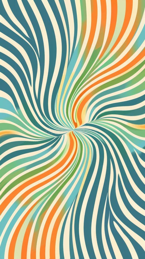 Groovy Hippie 70s Backgrounds with Waves and Swirl Patterns Stock Photo ...