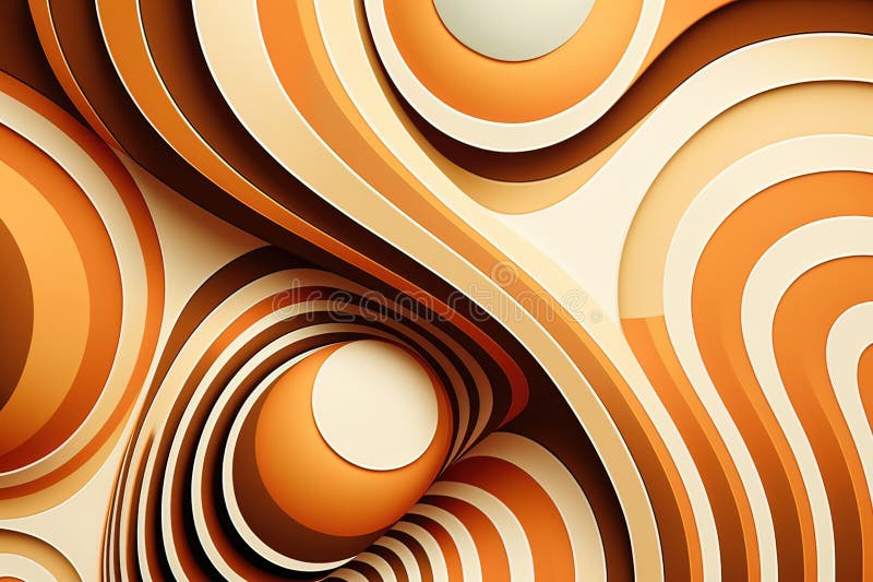 Groovy Hippie 70s Backgrounds. Waves, Swirl, Twirl Pattern. Twisted and ...