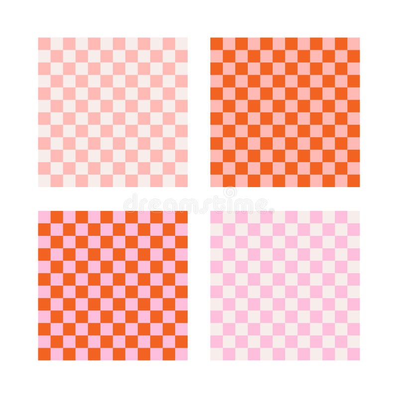 Trippy Checkerboard Pattern. Retro Checkered Art Stock Illustration ...