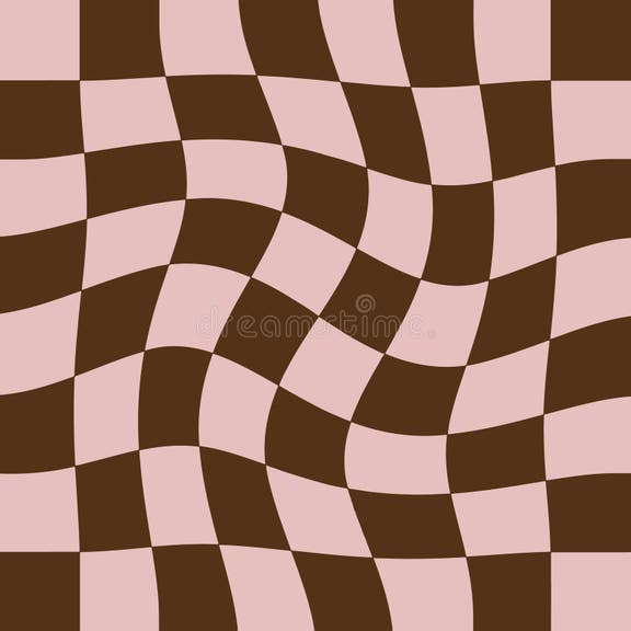 Groovy and Retro Boho Cute Checkerboard Pattern Stock Vector ...