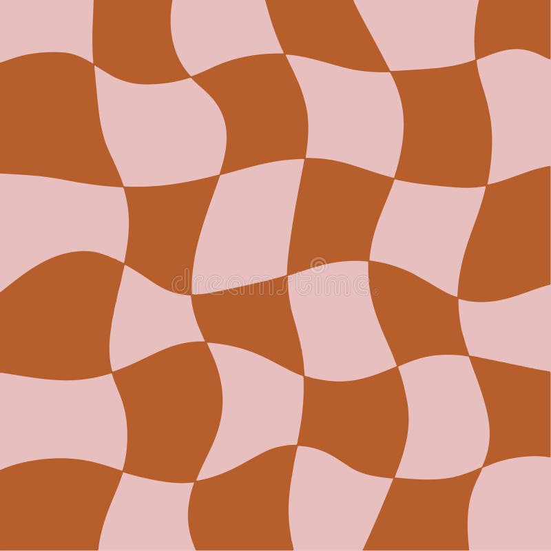Groovy and Retro Boho Cute Checkerboard Pattern Stock Vector ...