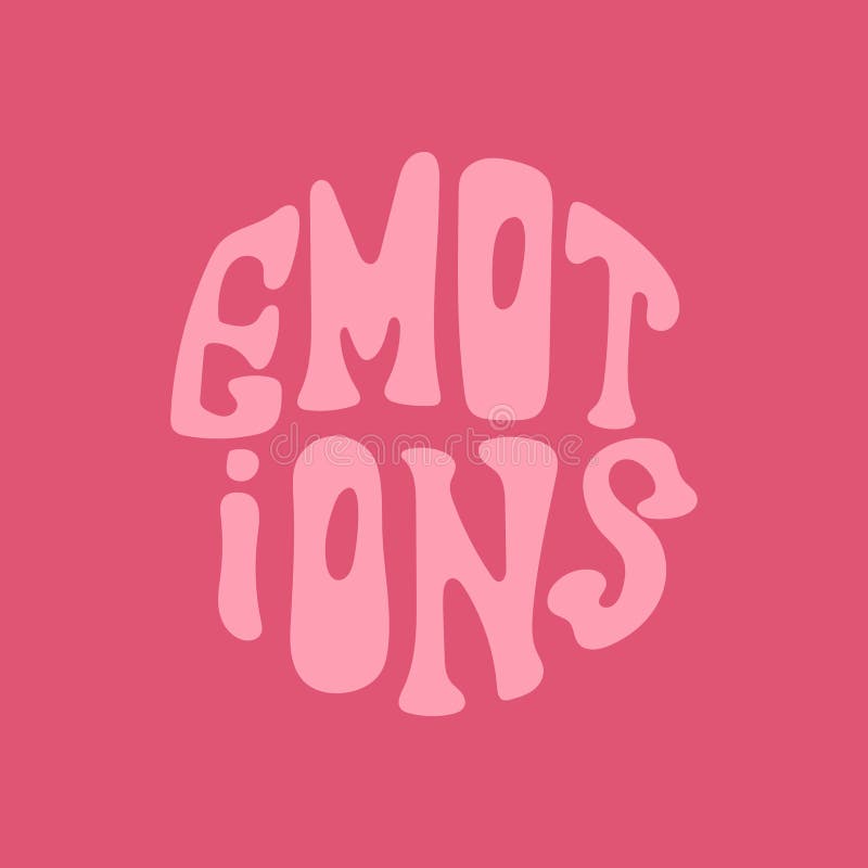 Groovy Retro Emotions Typography Design Stock Illustrations – 10 Groovy ...