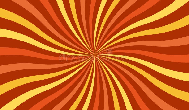 Groovy Retro Swirl Burst Background. Vector Illustration Stock Vector ...