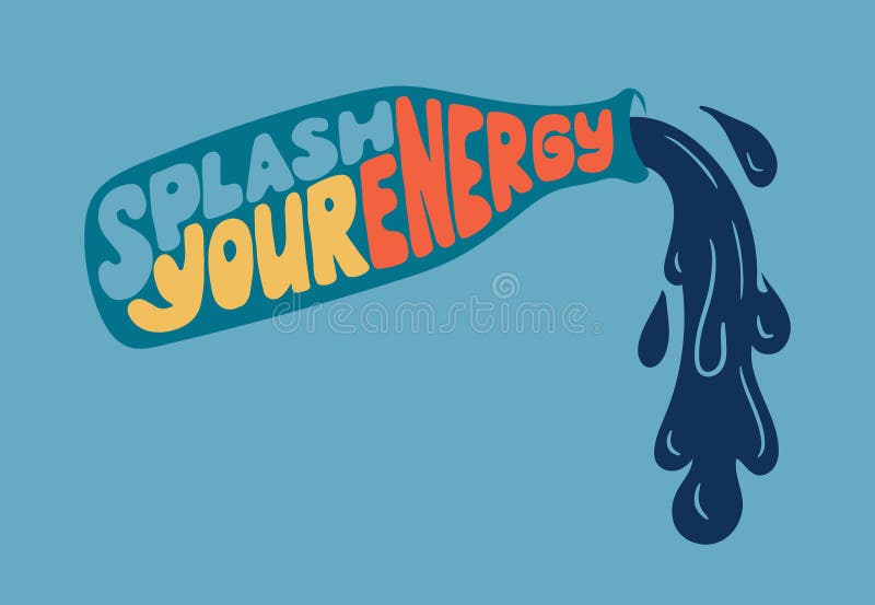 Groovy Retro Typographic Poster in Bottle Form Stock Vector ...