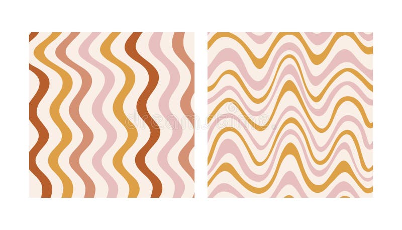 Groovy Retro Wave Groovy Abstract Curved Pattern Stock Vector ...