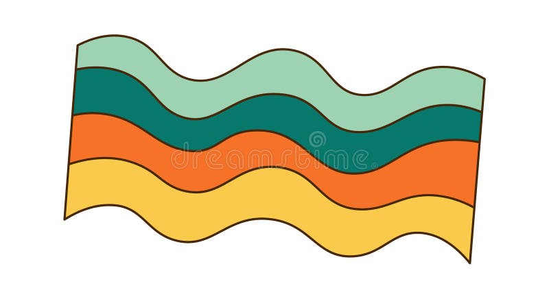 Groovy Retro Wave stock vector. Illustration of modern - 283508276