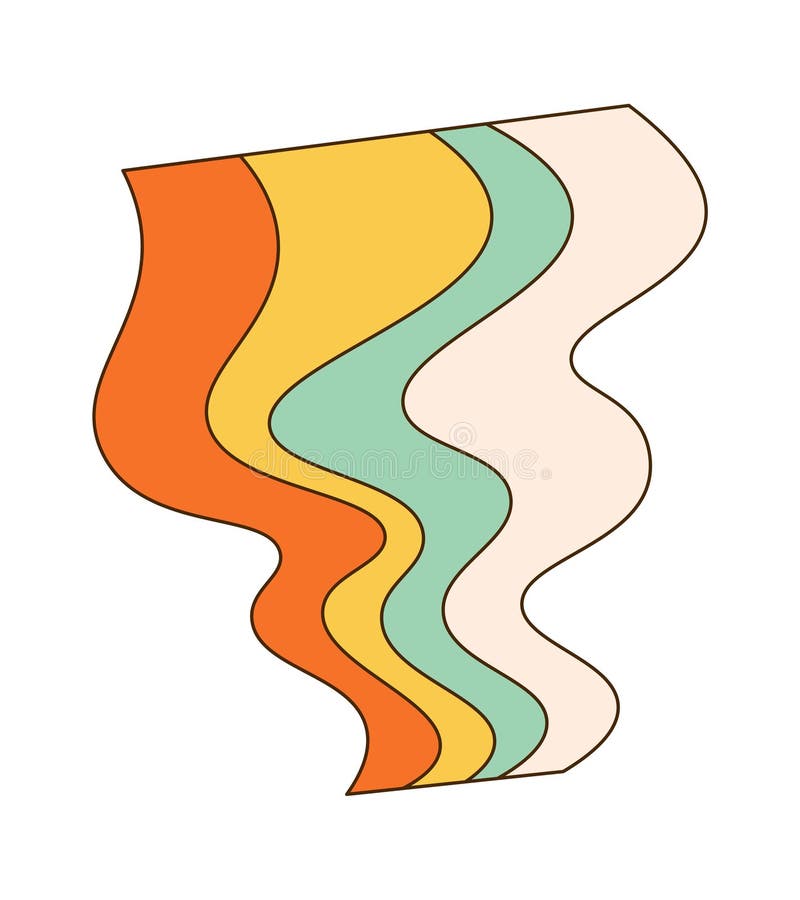 Groovy Retro Wave stock vector. Illustration of hippie - 283508313