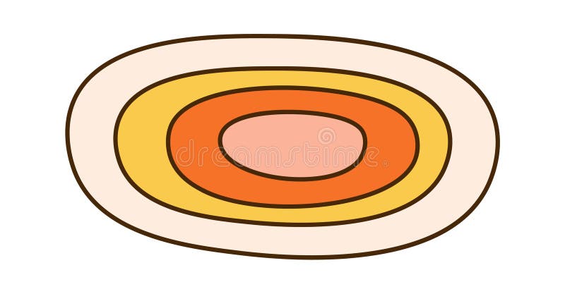 Groovy Rounded Element stock vector. Illustration of style - 283508225