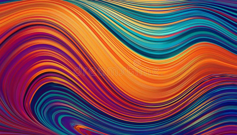 Groovy Wave Pattern: a Funky and Psychedelic Background Stock ...