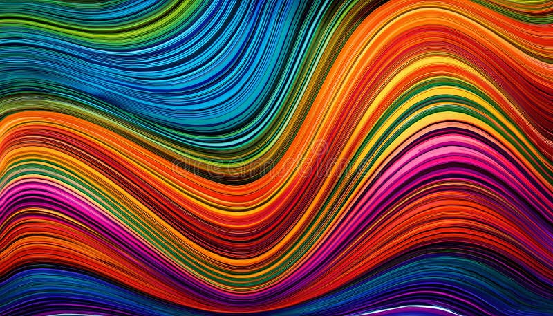 Groovy Wave Pattern: a Funky and Psychedelic Background Stock ...