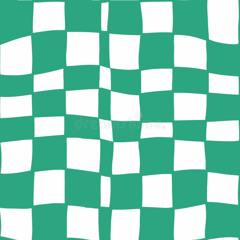 Groovy Wavy Melted Psychedelic Hand Drawn Checkerboard Y2K 90s Seamless ...