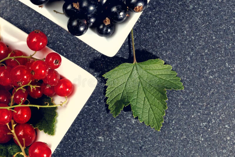 Groseille Rouge Et Cassis Sur La Table En Pierre Photo stock - Image du ...