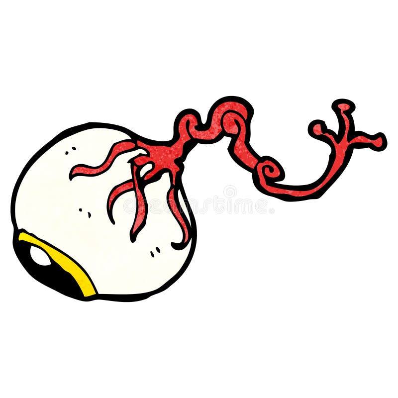Eyeball Hanging Out Of Socket Cartoon