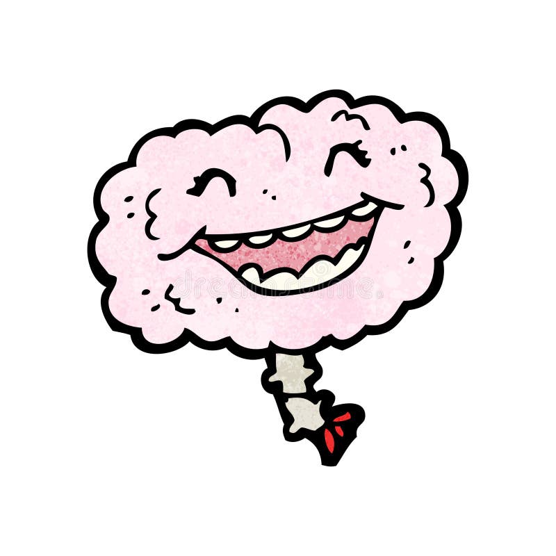 Gross Cartoon Laughing Brain Stock Vector - Illustration of hand ...