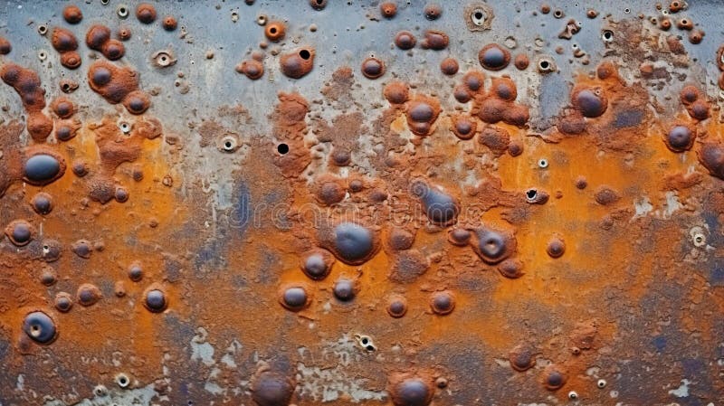 The Gross Texture of the Old Rusty Metal with Bumps Stock Illustration ...