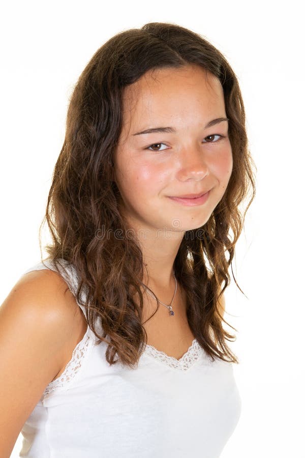 Grosse Photo Dune Jeune Adolescente Souriante Et éclatante De Rire En